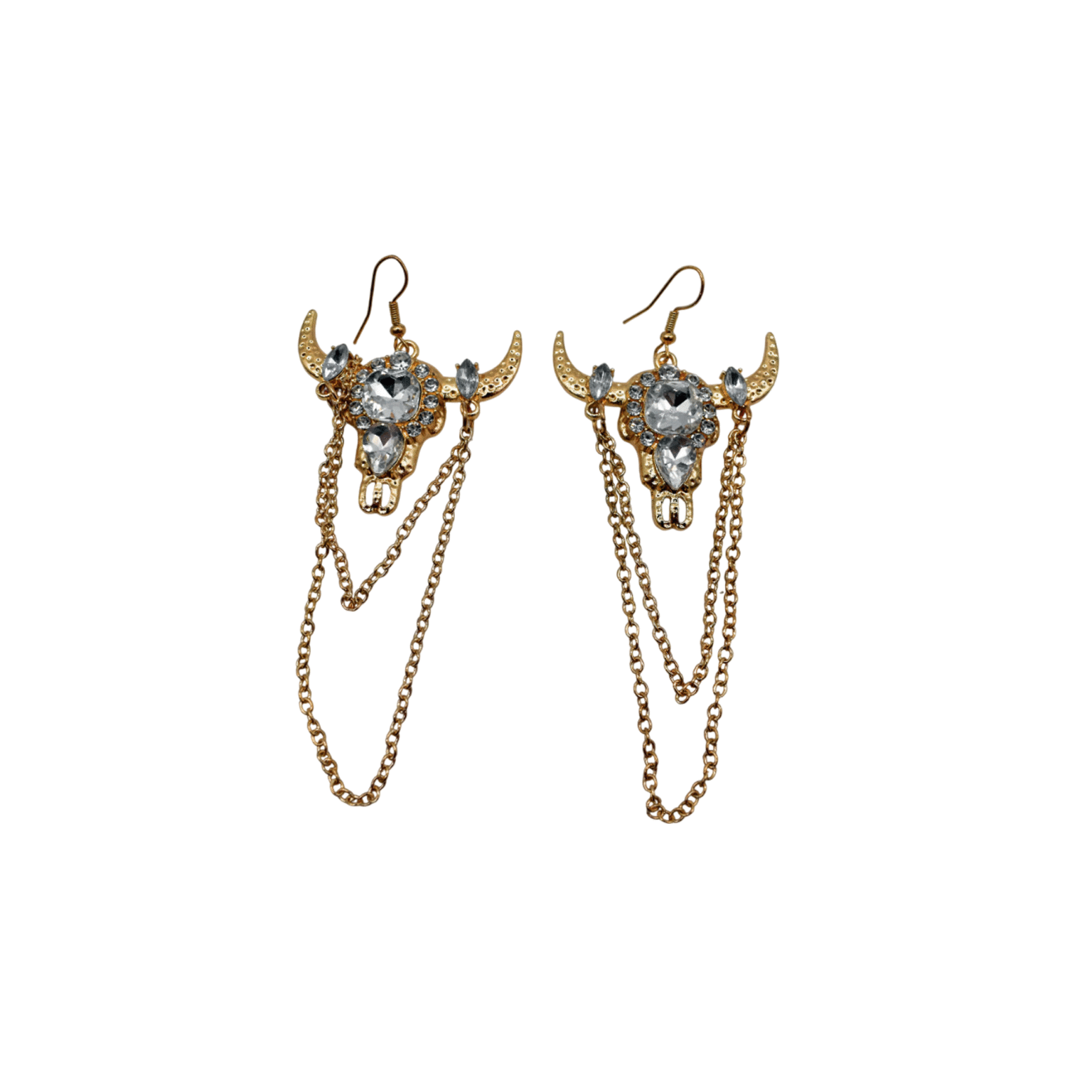 Arete de Toro Brillante y Cadenas – Talabartería del bajío
